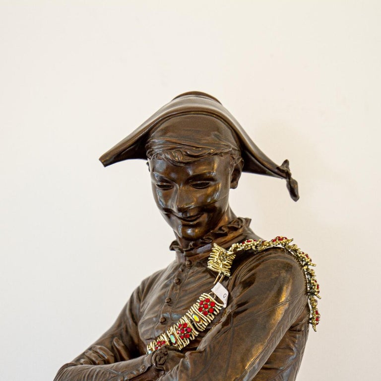 Late 19th Century French Bronze of a Harlequin by René de Saint ...