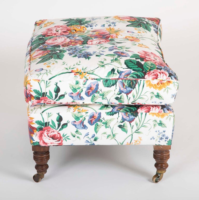 Late 19th Century Howard and Sons Beechwood Club Chair and Ottoman at ...
