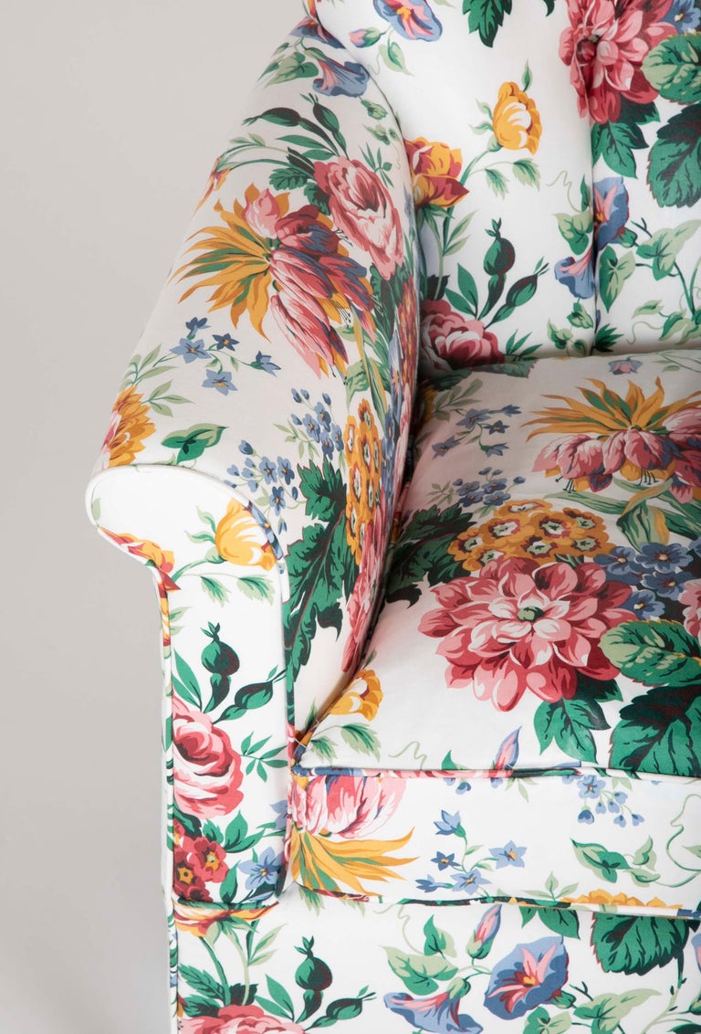 Late 19th Century Howard and Sons Beechwood Club Chair and Ottoman at ...