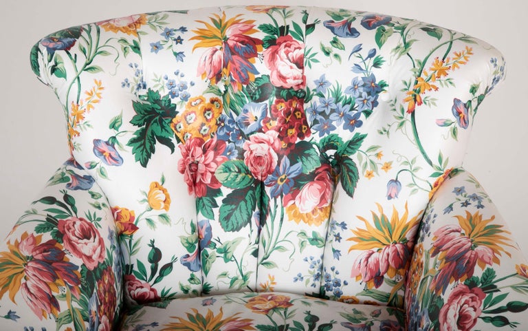 Late 19th Century Howard and Sons Beechwood Club Chair and Ottoman at ...