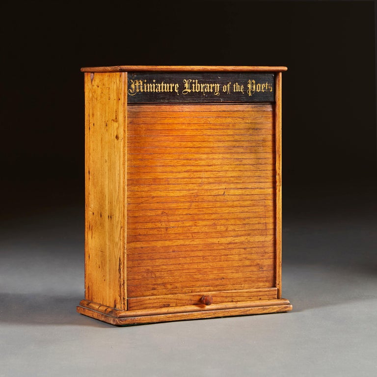 Late 19th Century Miniature Library Bookcase of Poetry For Sale at 1stDibs