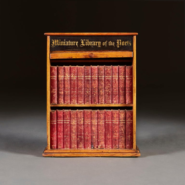 Late 19th Century Miniature Library Bookcase of Poetry For Sale at 1stDibs