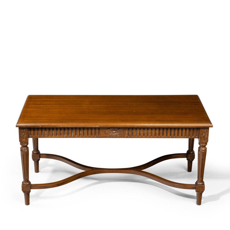 Late 20th Century Coffee Table with a Linen Fold Border at 1stDibs