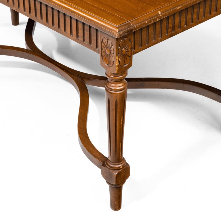 Late 20th Century Coffee Table with a Linen Fold Border at 1stDibs