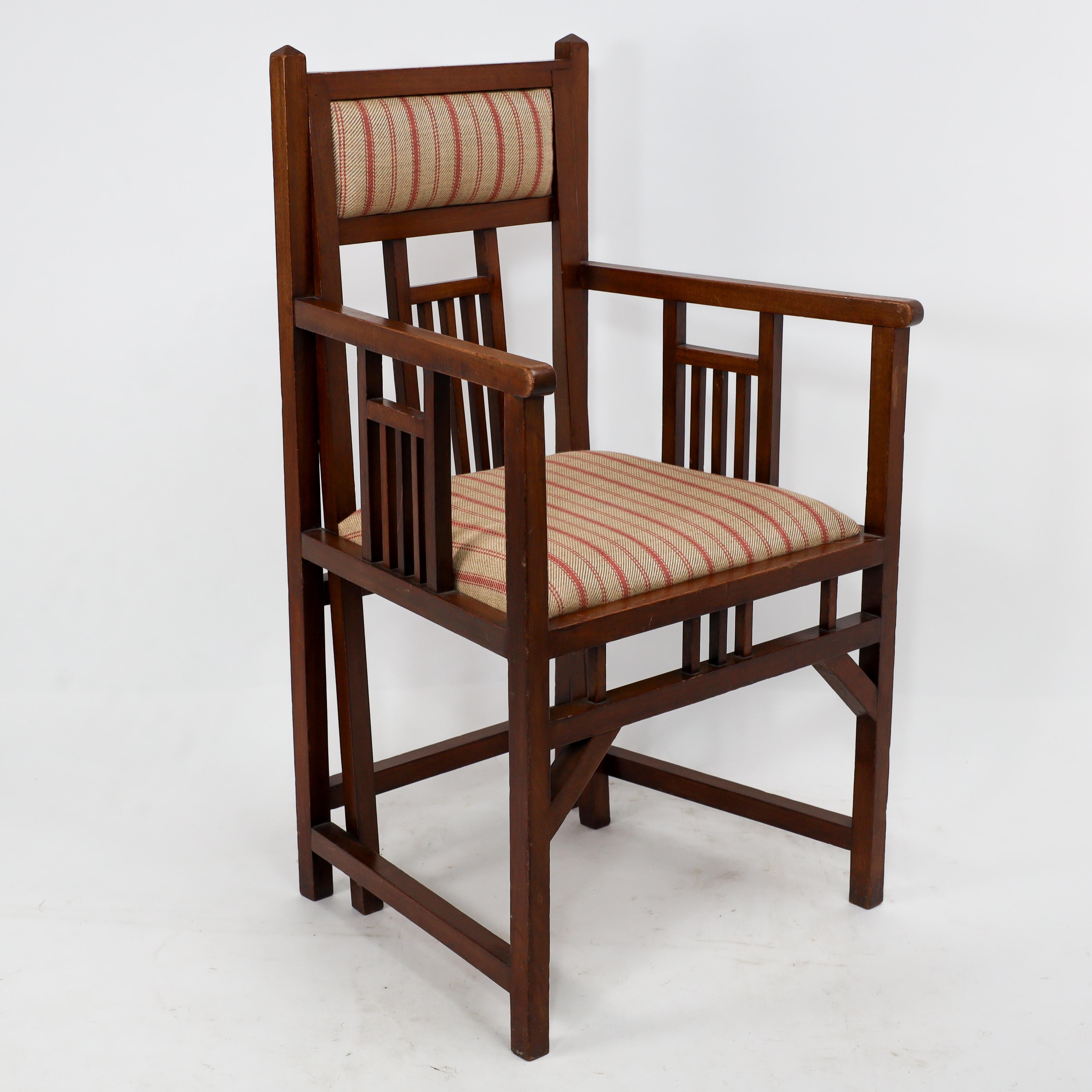 A late Anglo-Japanese style Walnut armchair For Sale at 1stDibs