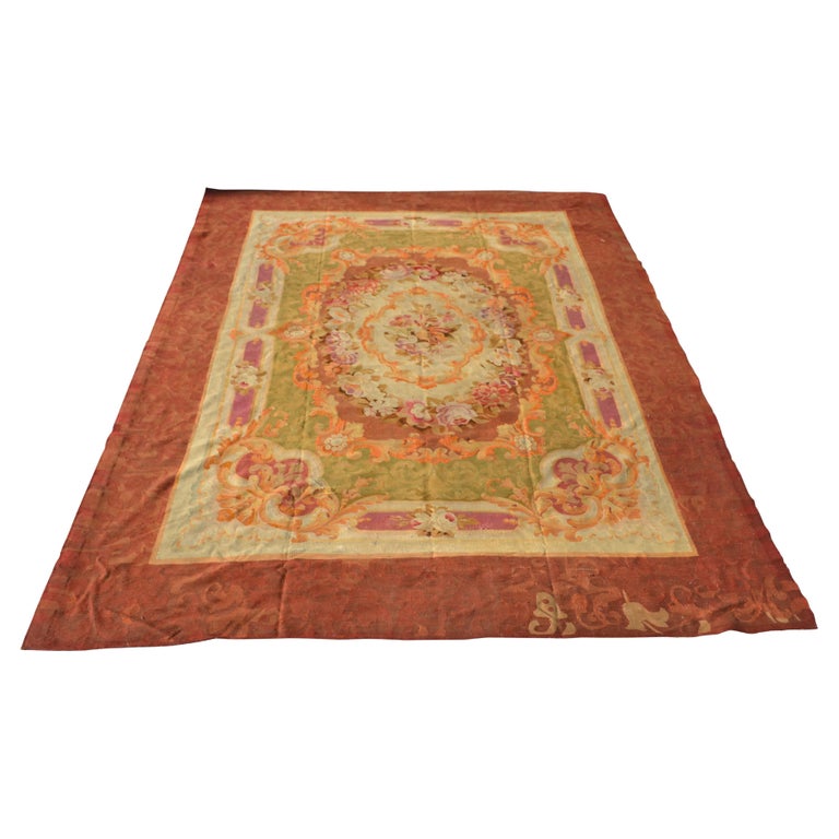 Late French Empire Carpet of Aubusson Weave For Sale at 1stDibs