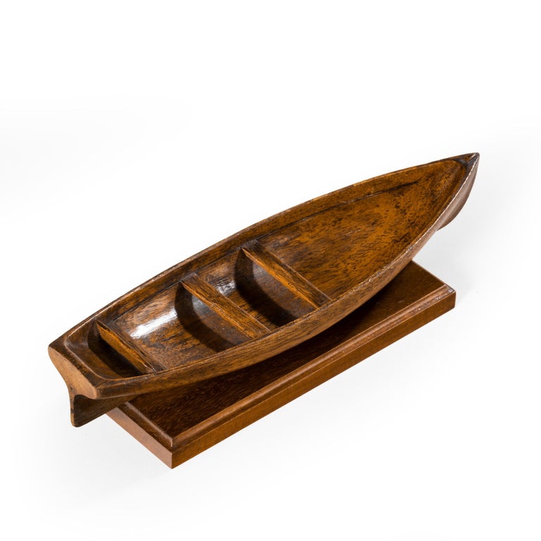 Late Victorian Mahogany Rowing Boat Model at 1stDibs