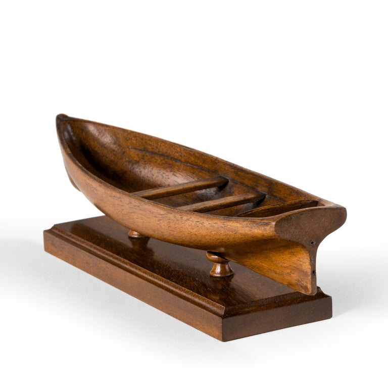Late Victorian Mahogany Rowing Boat Model at 1stDibs