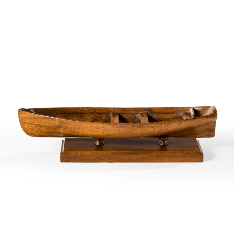 Late Victorian Mahogany Rowing Boat Model at 1stDibs