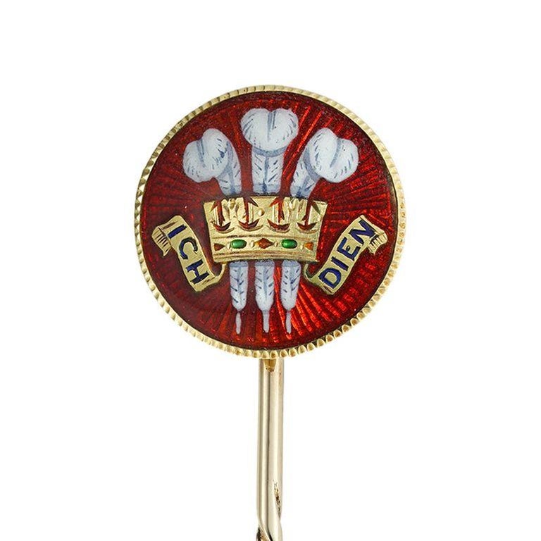 Late Victorian Prince of Wales Stick-Pin at 1stDibs