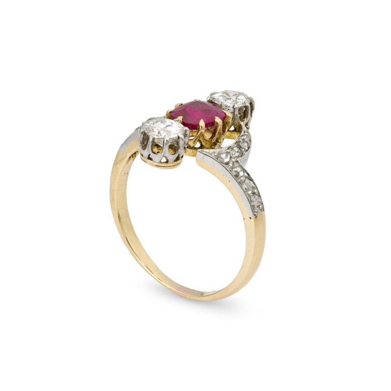Late Victorian Ruby and Diamond Ring For Sale at 1stDibs