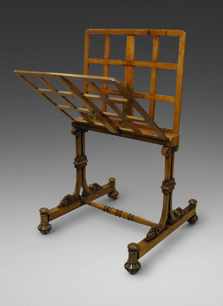Later Regency Period Rosewood Folio Stand For Sale at 1stDibs