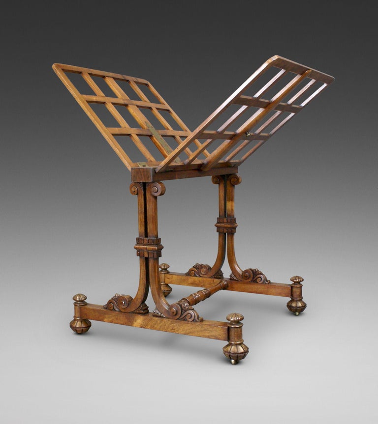 Later Regency Period Rosewood Folio Stand For Sale at 1stDibs