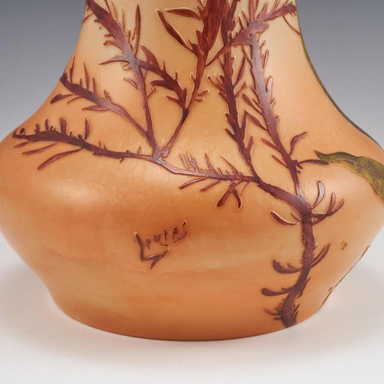 A Legras Cased and Acid Cut and Enamelled Glass Vase c1920 For Sale at ...