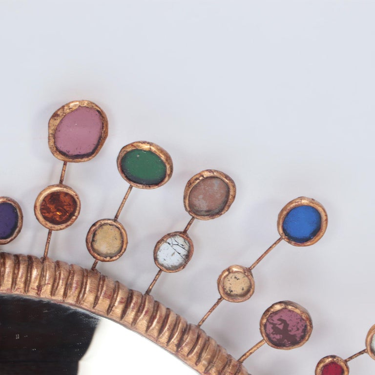 Line Vautrin Style Multi-Colored Glass Mirror, Contemporary For Sale at ...