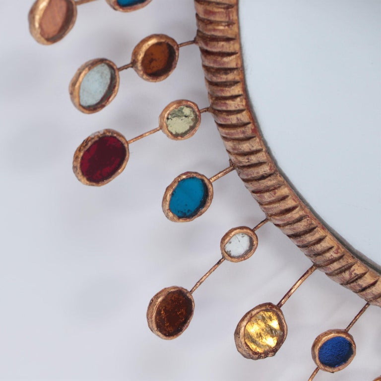 Line Vautrin Style Multi-Colored Glass Mirror, Contemporary For Sale at ...