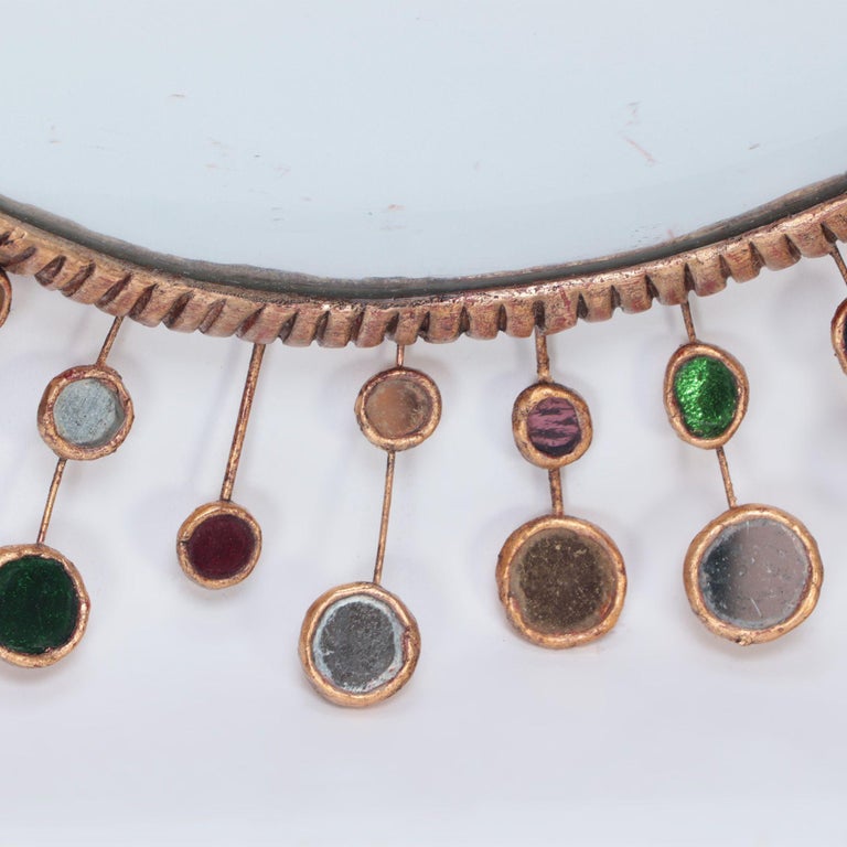 Line Vautrin Style Multi-Colored Glass Mirror, Contemporary For Sale at ...