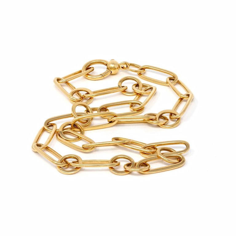 Link Necklace Signed Pomellato in 18 Karat Yellow Gold at 1stDibs
