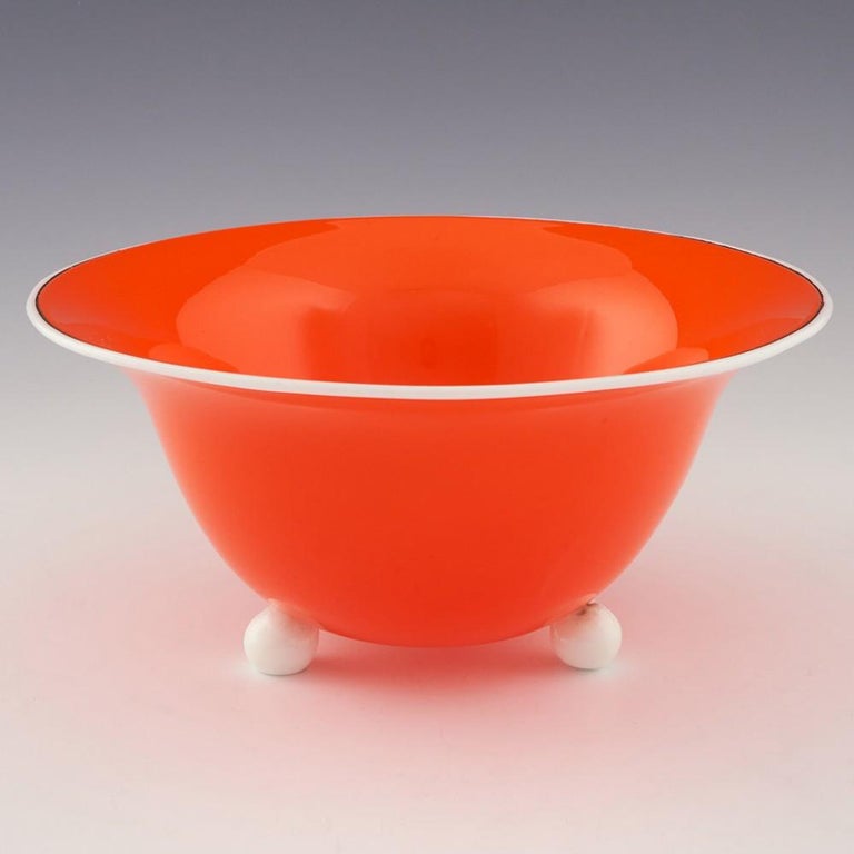 Loetz Witwe Footed Tango Glass Bowl C1915 For Sale at 1stDibs