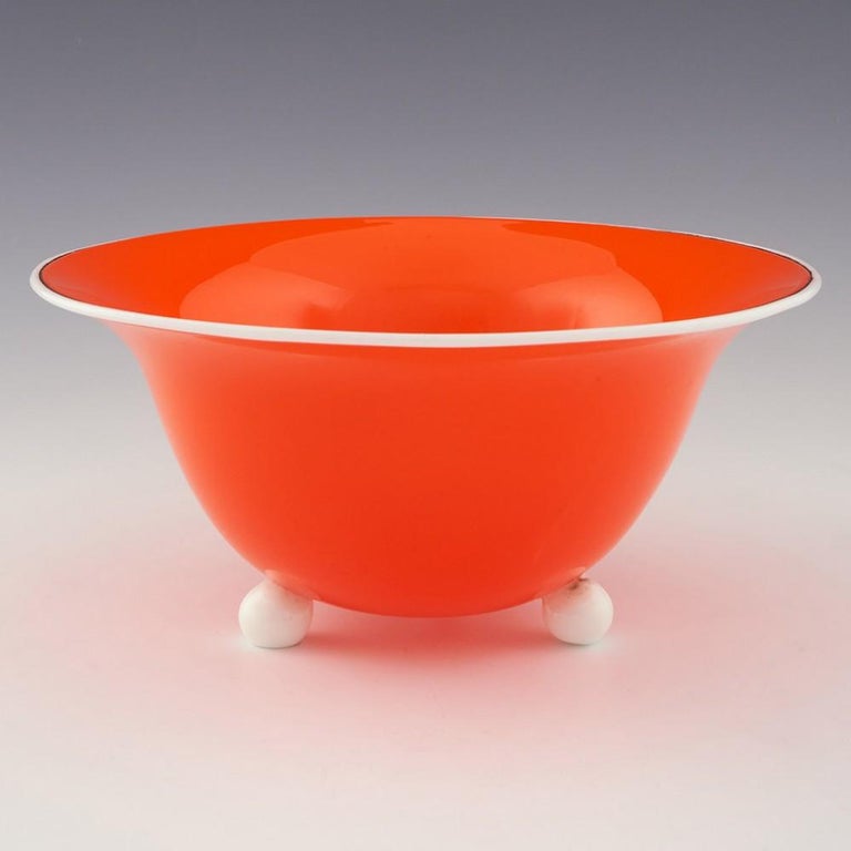 Loetz Witwe Footed Tango Glass Bowl C1915 For Sale at 1stDibs