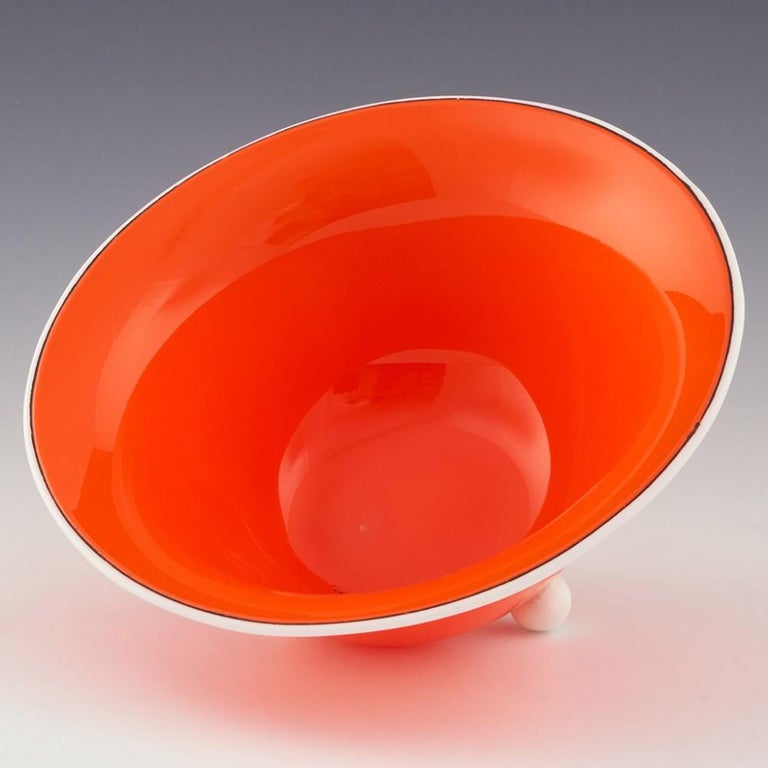 Loetz Witwe Footed Tango Glass Bowl C1915 For Sale at 1stDibs