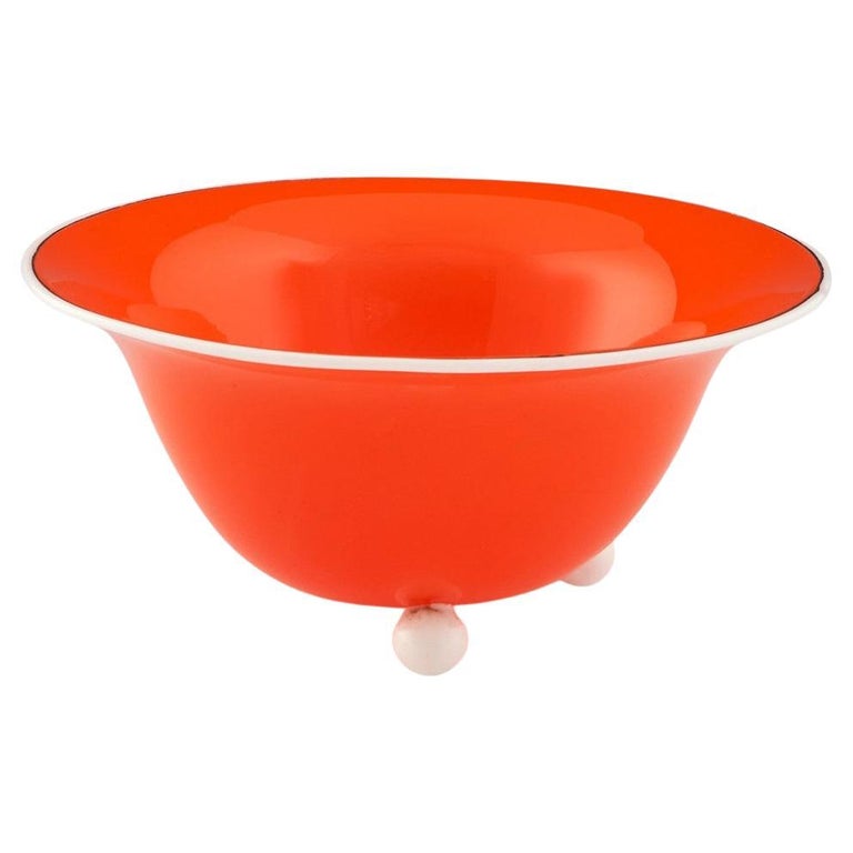 Loetz Witwe Footed Tango Glass Bowl C1915 For Sale at 1stDibs