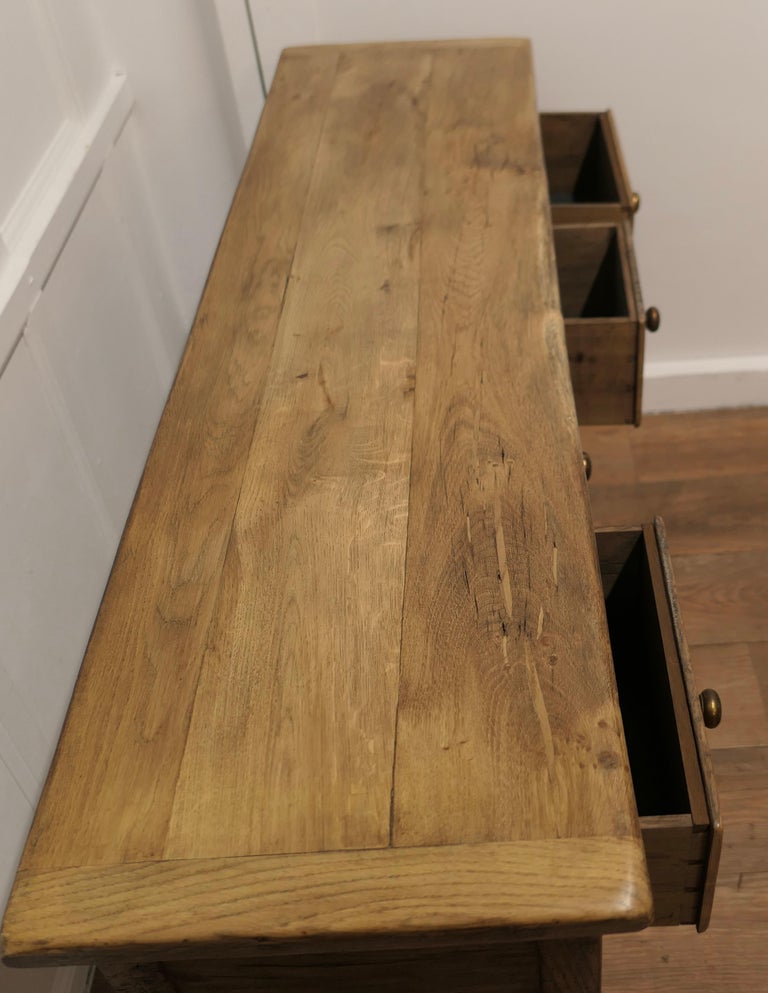 Long Blonde Oak Hall Table, Dresser or Buffet For Sale at 1stDibs
