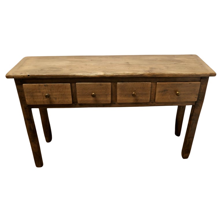 Long Blonde Oak Hall Table, Dresser or Buffet For Sale at 1stDibs