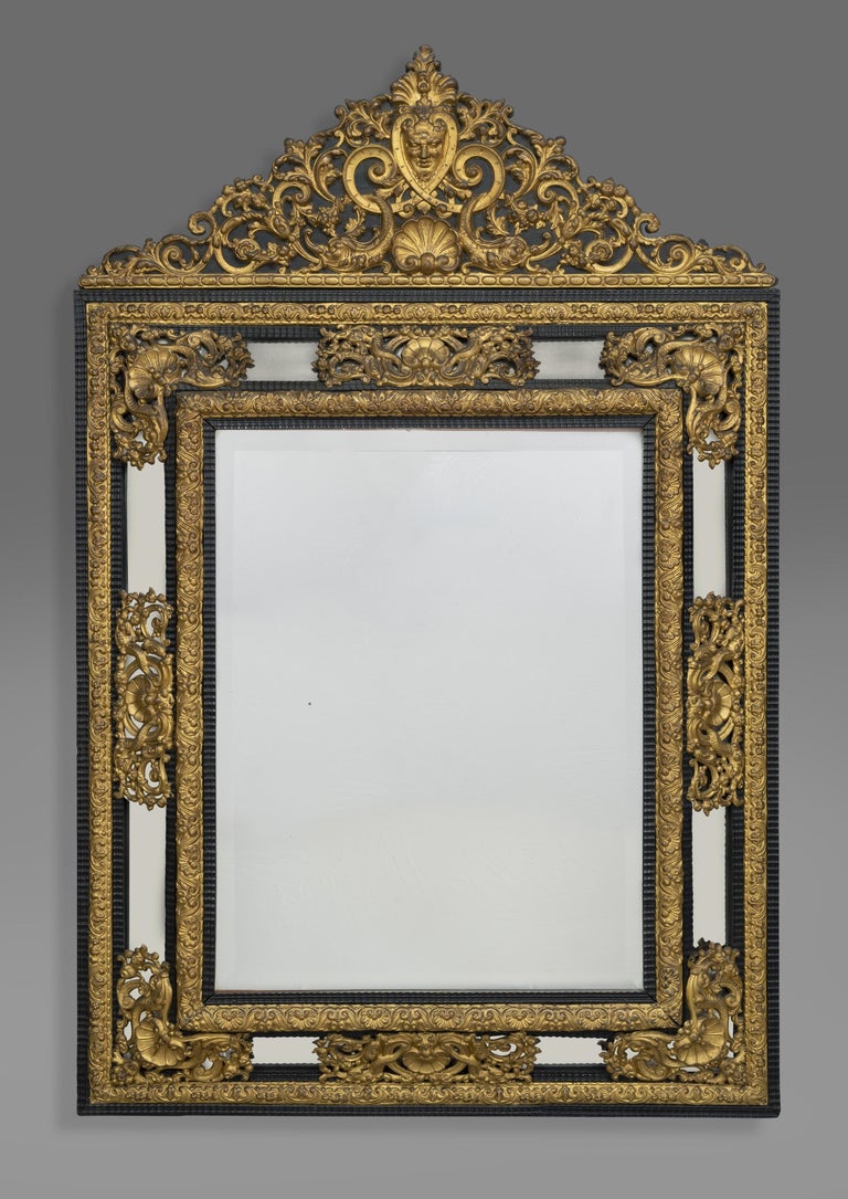 Louis XIV Style Ebonised and Gilt-Bronze Mounted Mirror, circa 1860 at ...