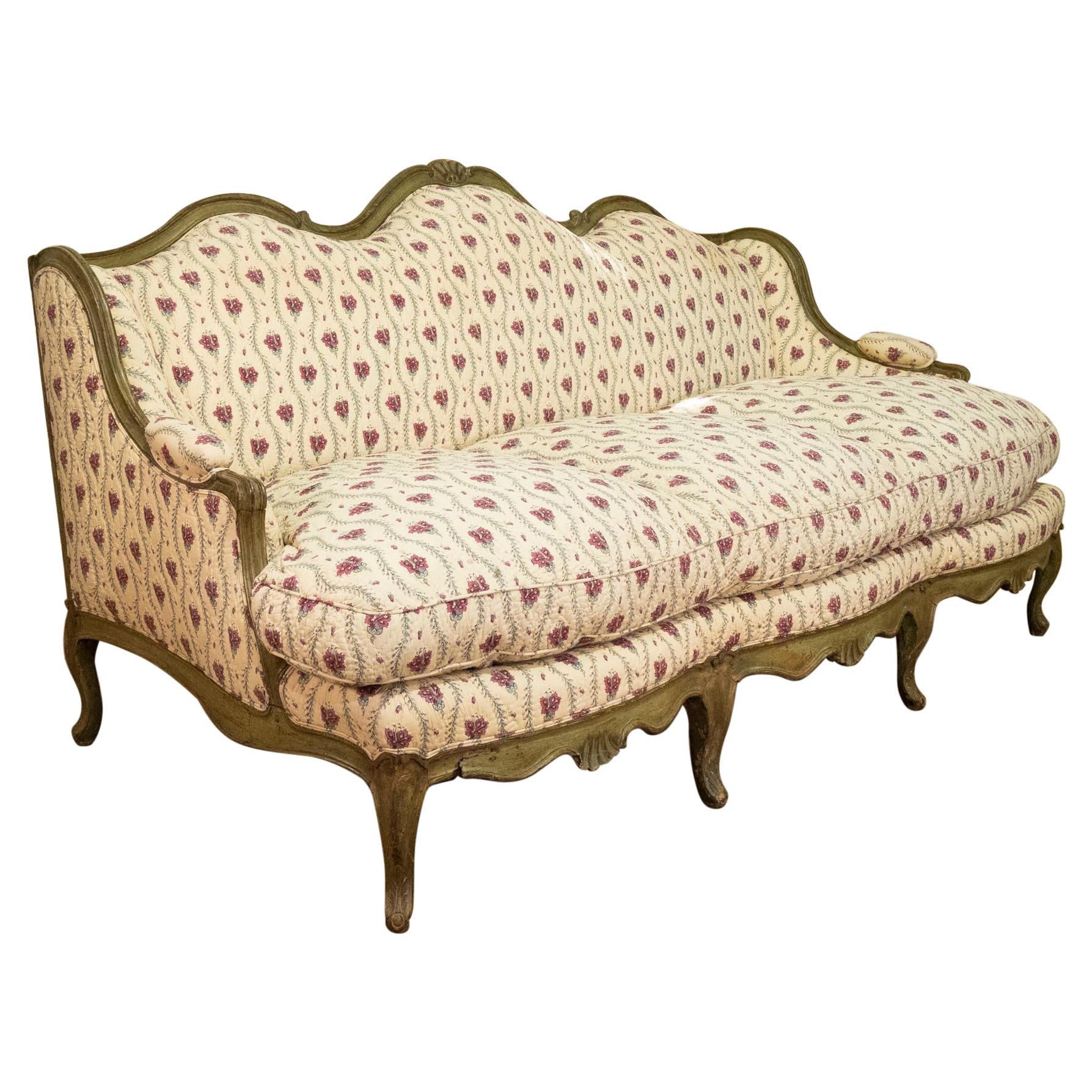 Yale Burge Louis XV Wingback Settee For Sale at 1stDibs