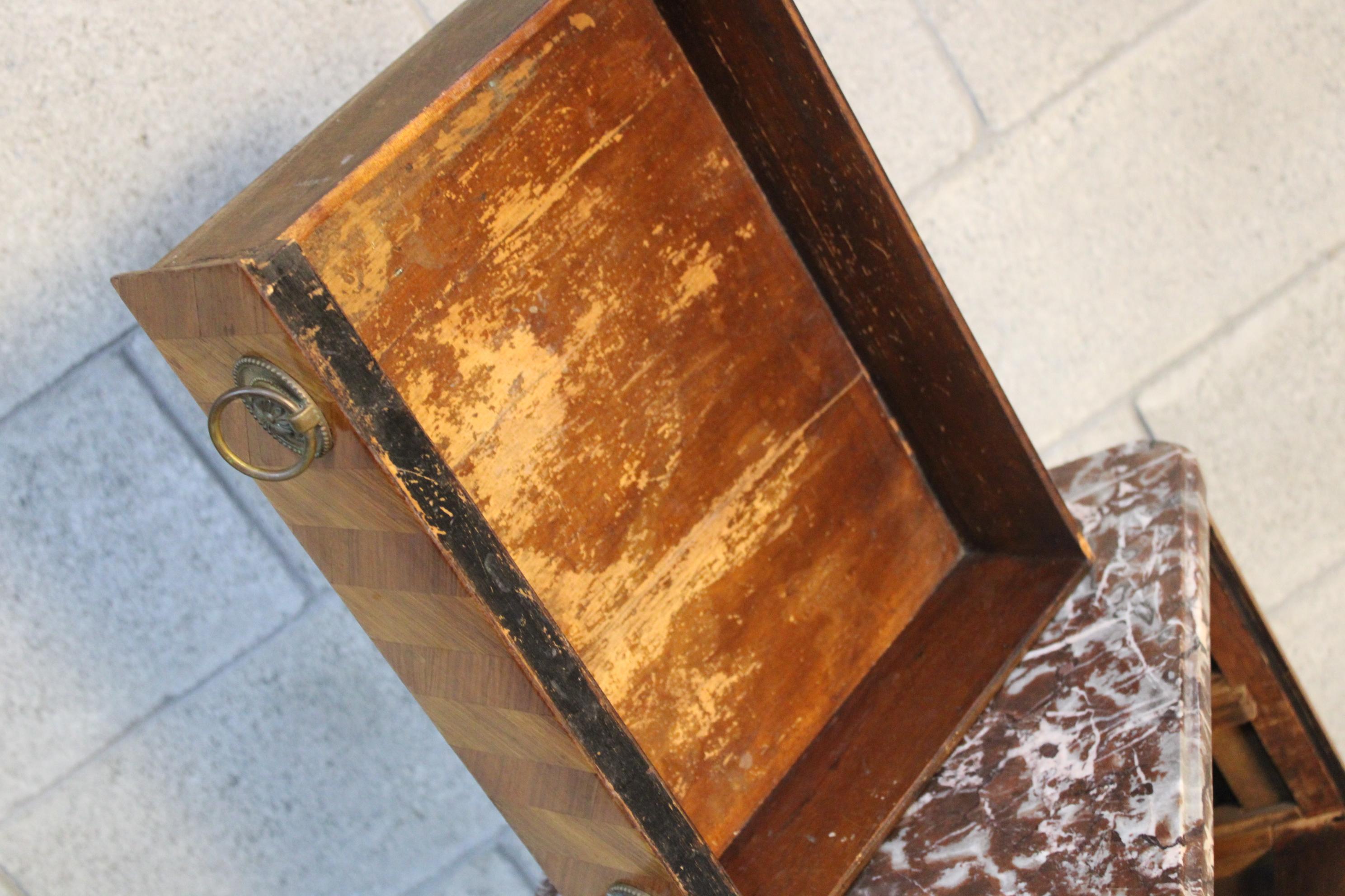 Louis XV Style 19th Century Marquetry Side Commode For Sale at 1stDibs