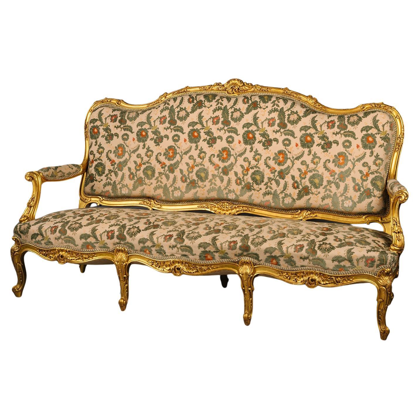 Elegant Canape Couch in Rococo Louis XV Style For Sale at 1stDibs