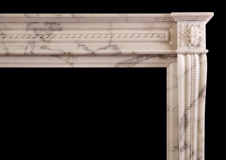 Louis XVI Style French Marble Fireplace at 1stDibs