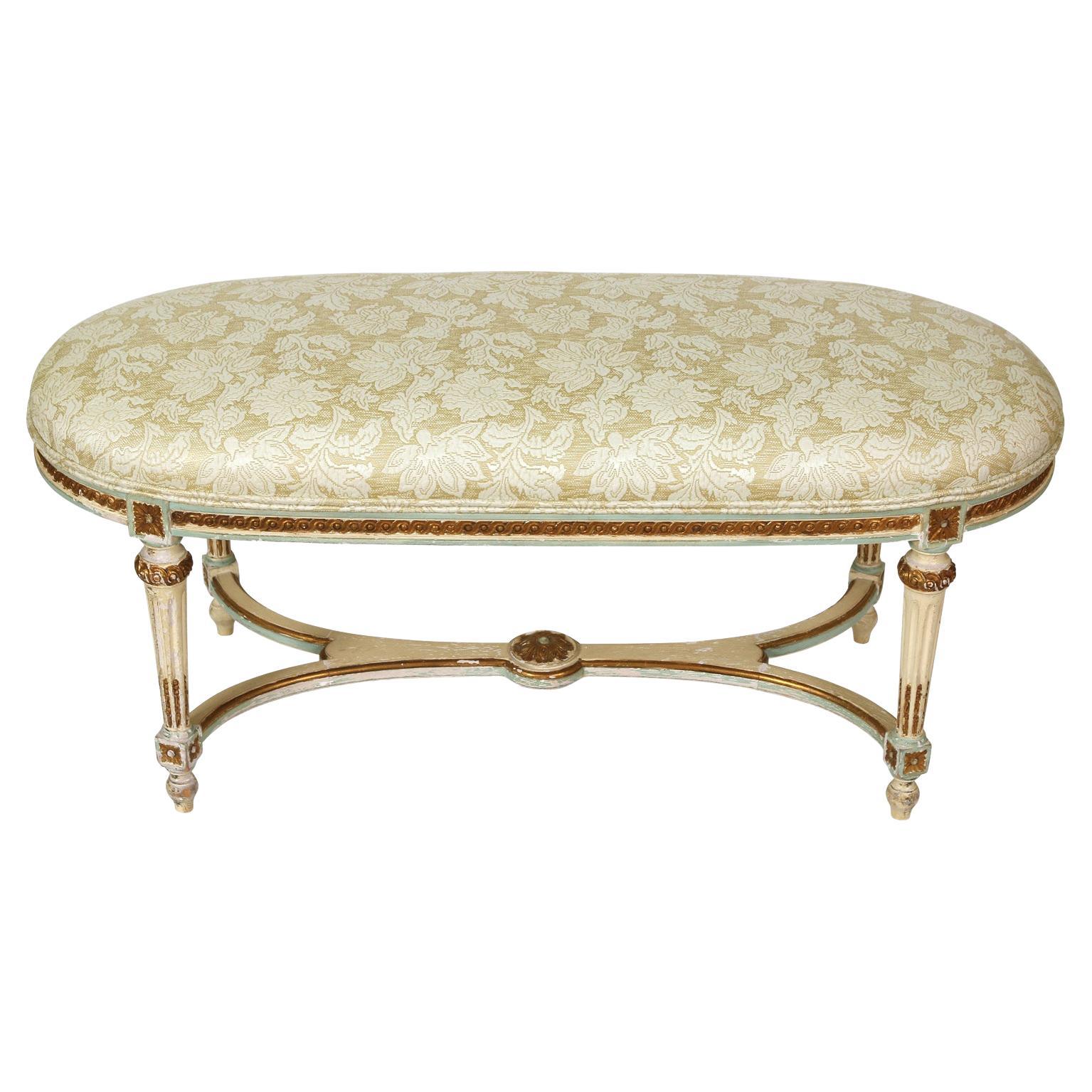 French Provincial Bench at 1stDibs | french country bench with back ...