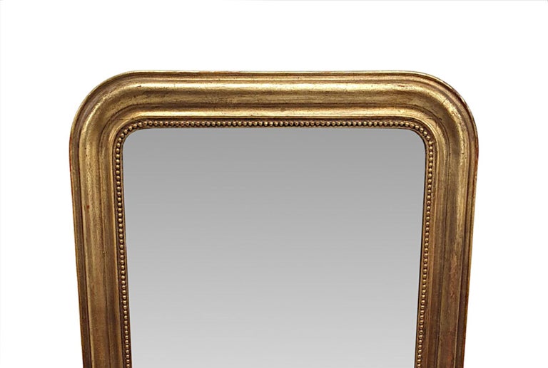 Lovely 19th Century Giltwood Hall or Bathroom Mirror For Sale at 1stDibs