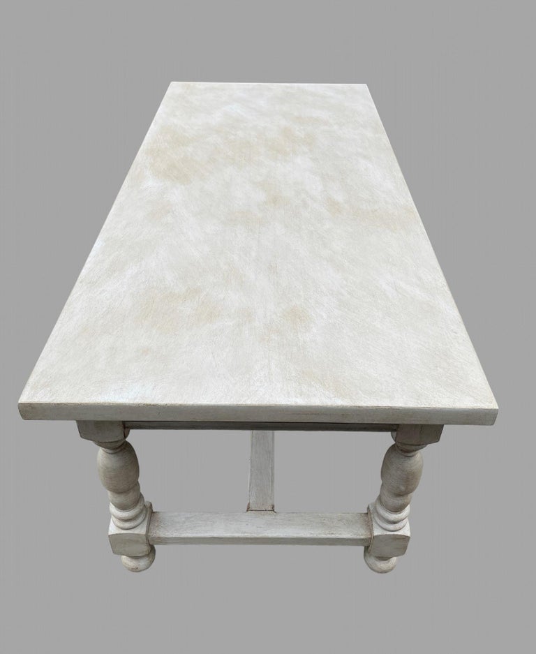 A Lovely Oak Painted and Waxed Farmhouse Table For Sale at 1stDibs