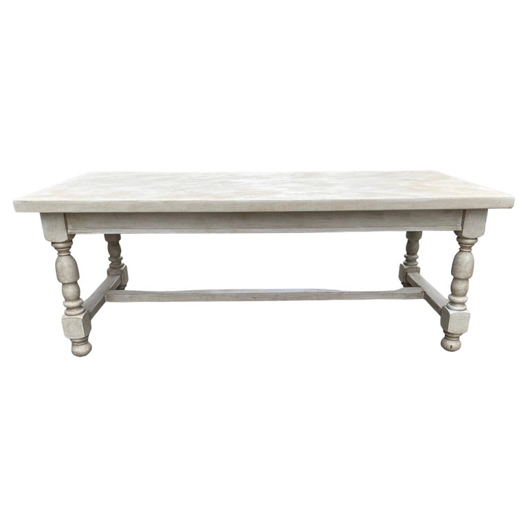 A Lovely Oak Painted and Waxed Farmhouse Table For Sale at 1stDibs