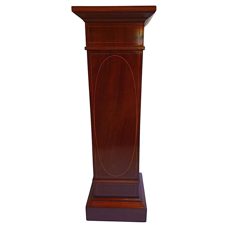 Lovely Quality Edwardian Inlaid Mahogany Pedestal or Bust Stand For ...