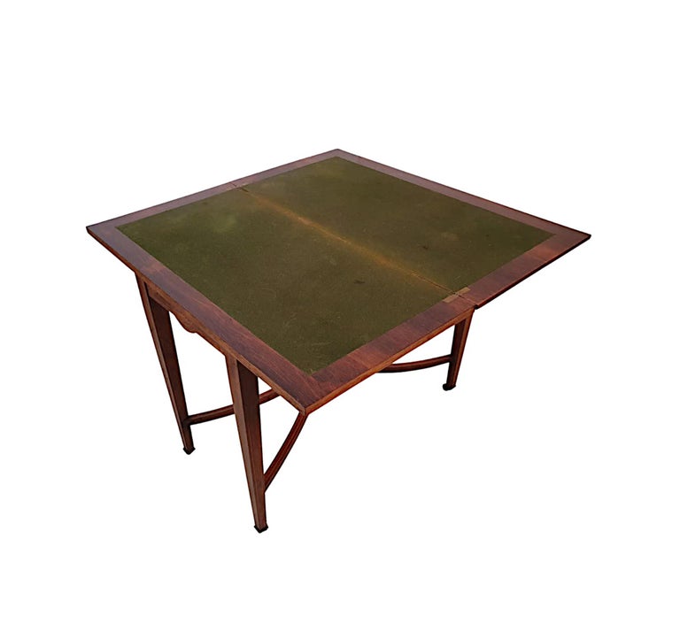 Lovely Quality Edwardian Inlaid Turn Over Leaf Card Table For Sale at ...
