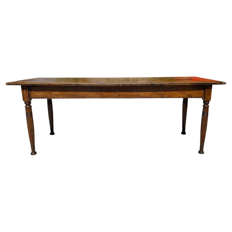 Lovely Rustic Oak and Elm Farmhouse Table at 1stDibs