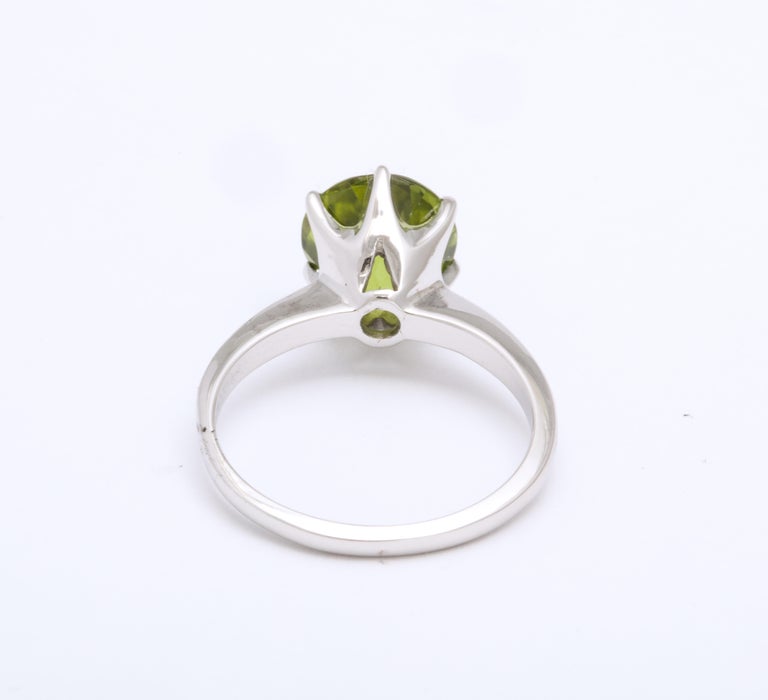Luscious Vintage Peridot Solitaire Ring at 1stDibs