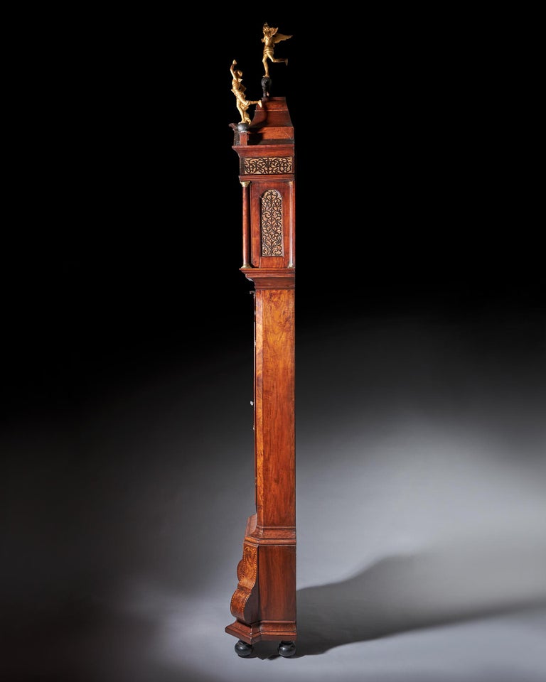 Magnificent 18th Century Striking Dutch Amsterdam Burl Walnut Longcase ...