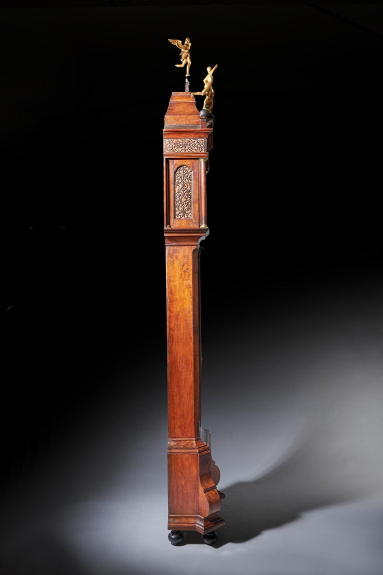 Magnificent 18th Century Striking Dutch Amsterdam Burl Walnut Longcase ...