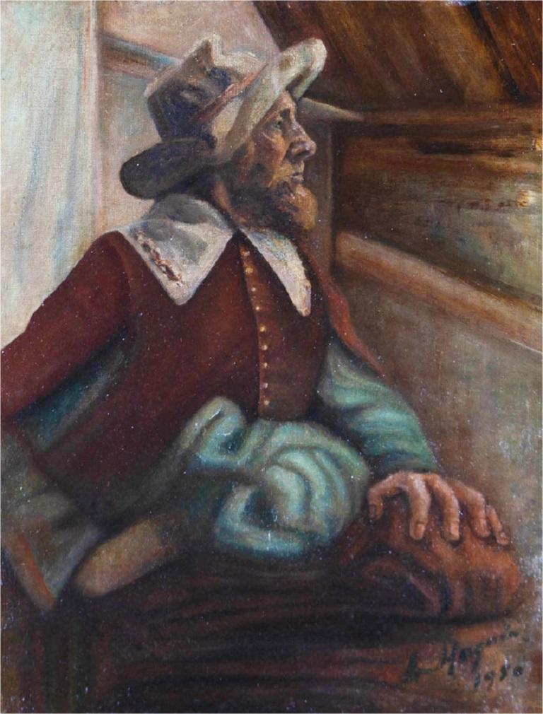 A. Maguin - A. Maguin - Framed 1950 Oil, Continental Gentleman For Sale ...