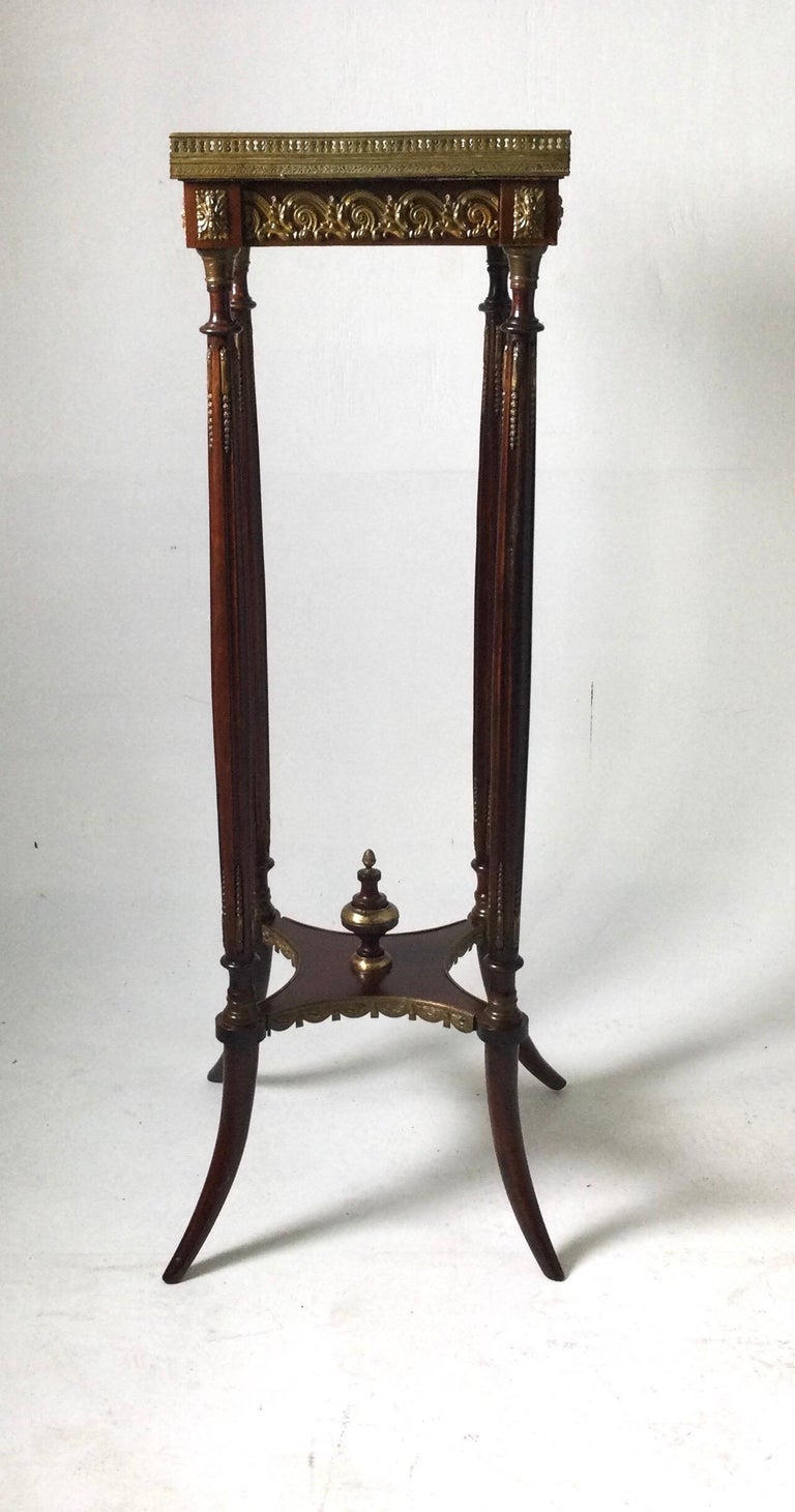Mahogany Bronze Mounted Tall Table Stand Louis XVI Style For Sale at ...