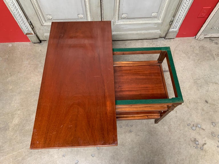 Mahogany Flip Top Metamorphic Tea Table at 1stDibs