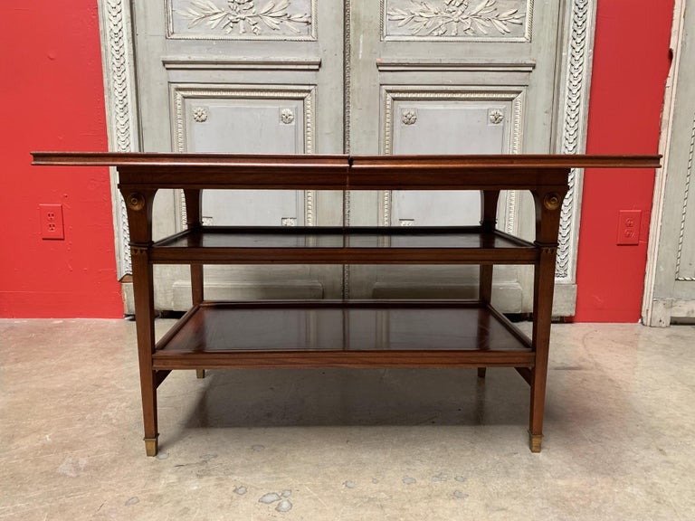 Mahogany Flip Top Metamorphic Tea Table at 1stDibs