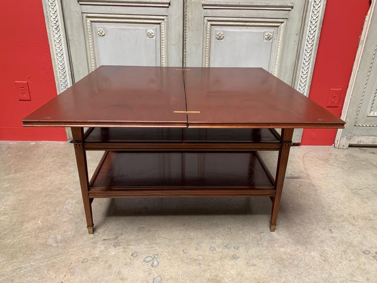 Mahogany Flip Top Metamorphic Tea Table at 1stDibs
