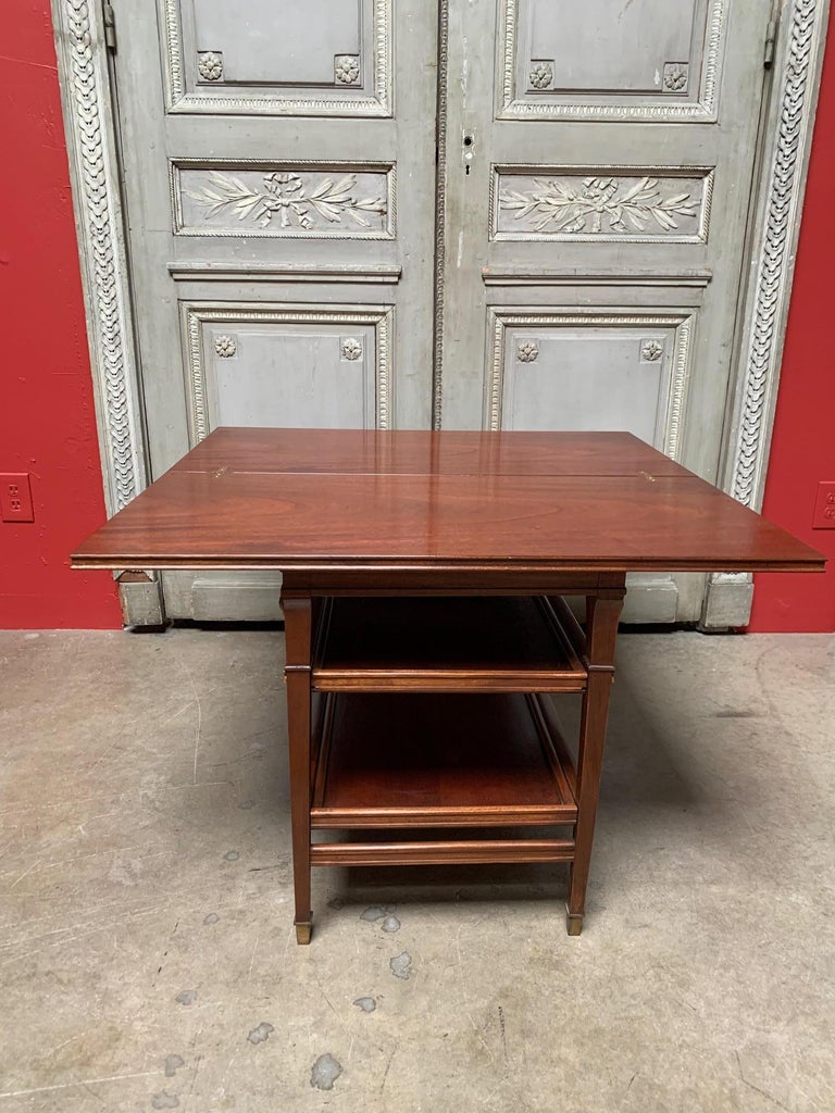 Mahogany Flip Top Metamorphic Tea Table at 1stDibs