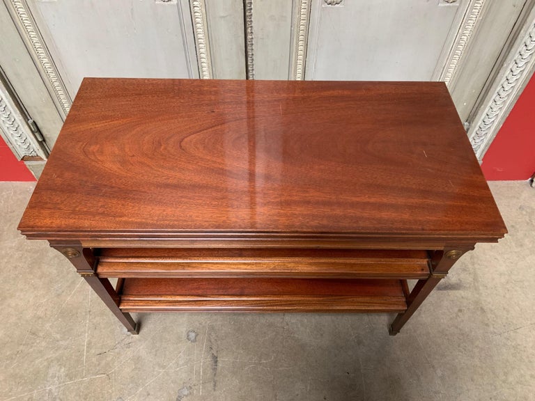 Mahogany Flip Top Metamorphic Tea Table at 1stDibs